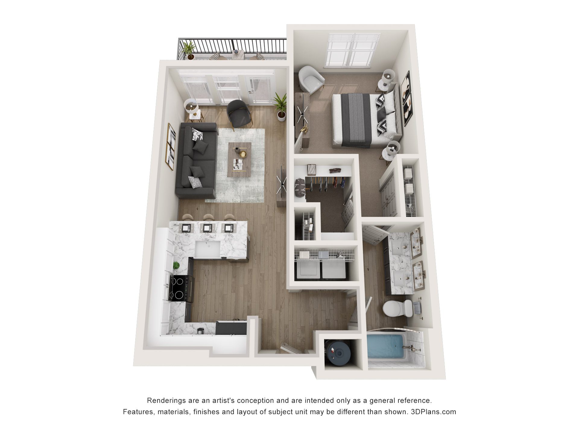 Cozy 665 sq ft 1 Bedroom Apartment at The Steadman in Carmel, IN